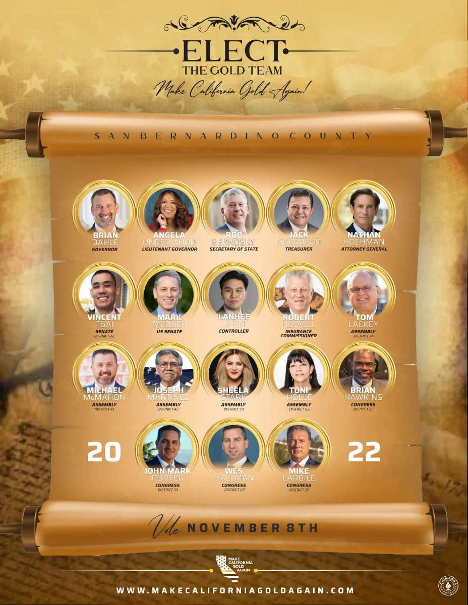 Please Share: Elect San Bernardino County Gold Team Candidates this ...